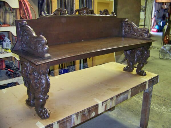 Carved Bench Claw Foot Repair | Musuem Quality Restoration Services